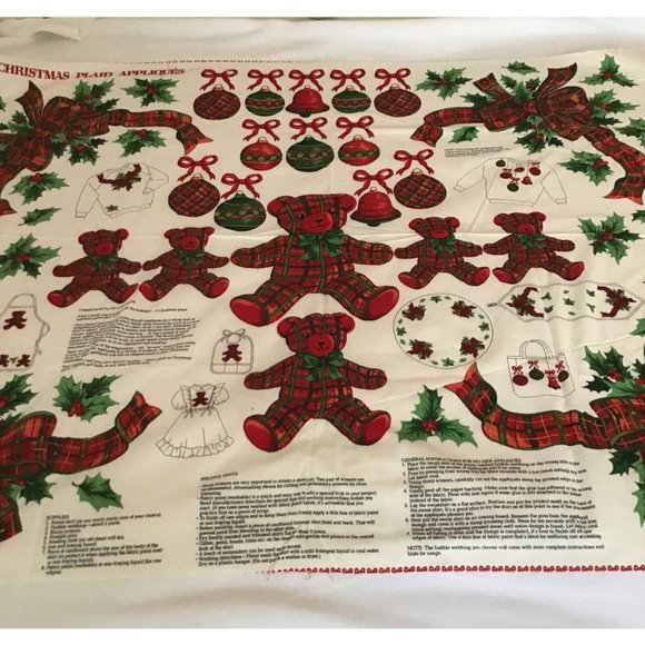 Hand Crafted | Holiday | Cranston Christmas Plaid Appliques Panel Vip ...